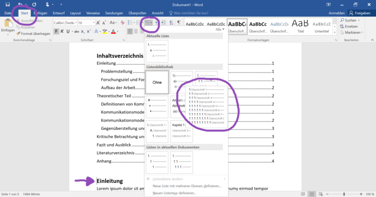#10: Automatisches Inhaltsverzeichnis erstellen (word ...